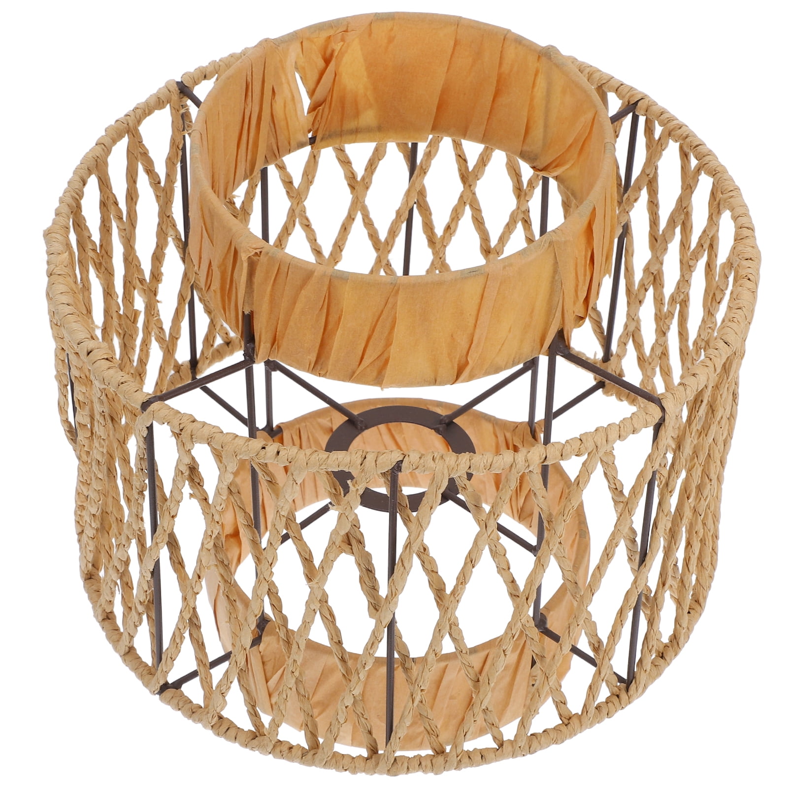 Lampshade Boho Ceiling Light shade Handwoven Paper Rope Pendant Lamp ...