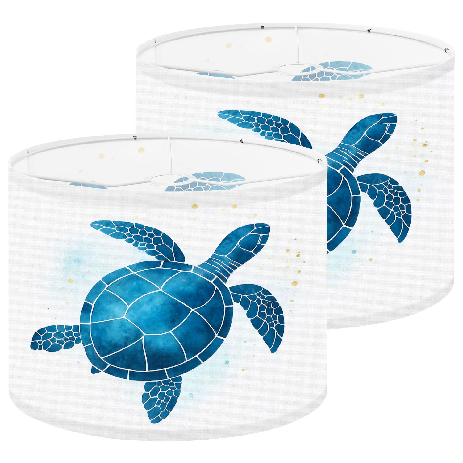 Lampshades 2 Pack Abstract sea turtle watercolor for decoration marine ...