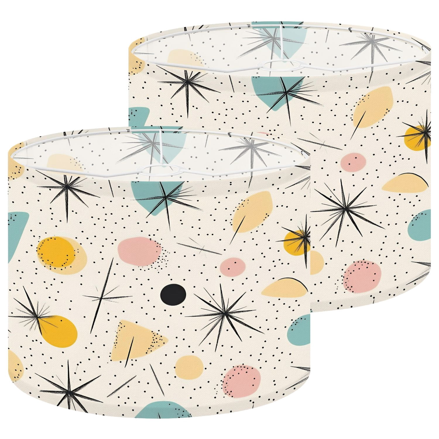 Lampshades 2 Pack Atomic Starbursts Mid Century Modern Sputnik Palm ...
