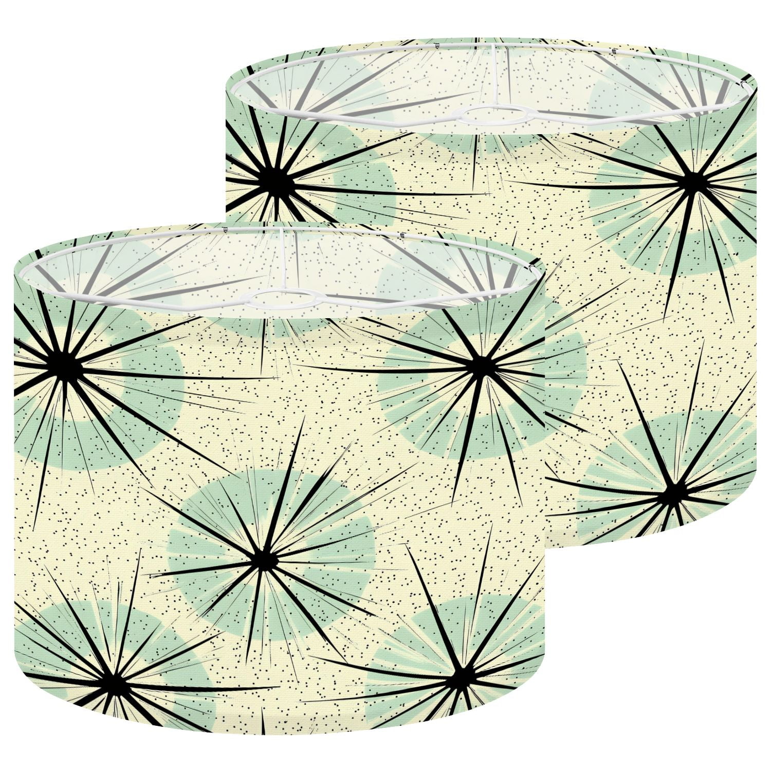 Lampshades 2 Pack Atomic Starbursts Mid Century Modern Sputnik Palm ...