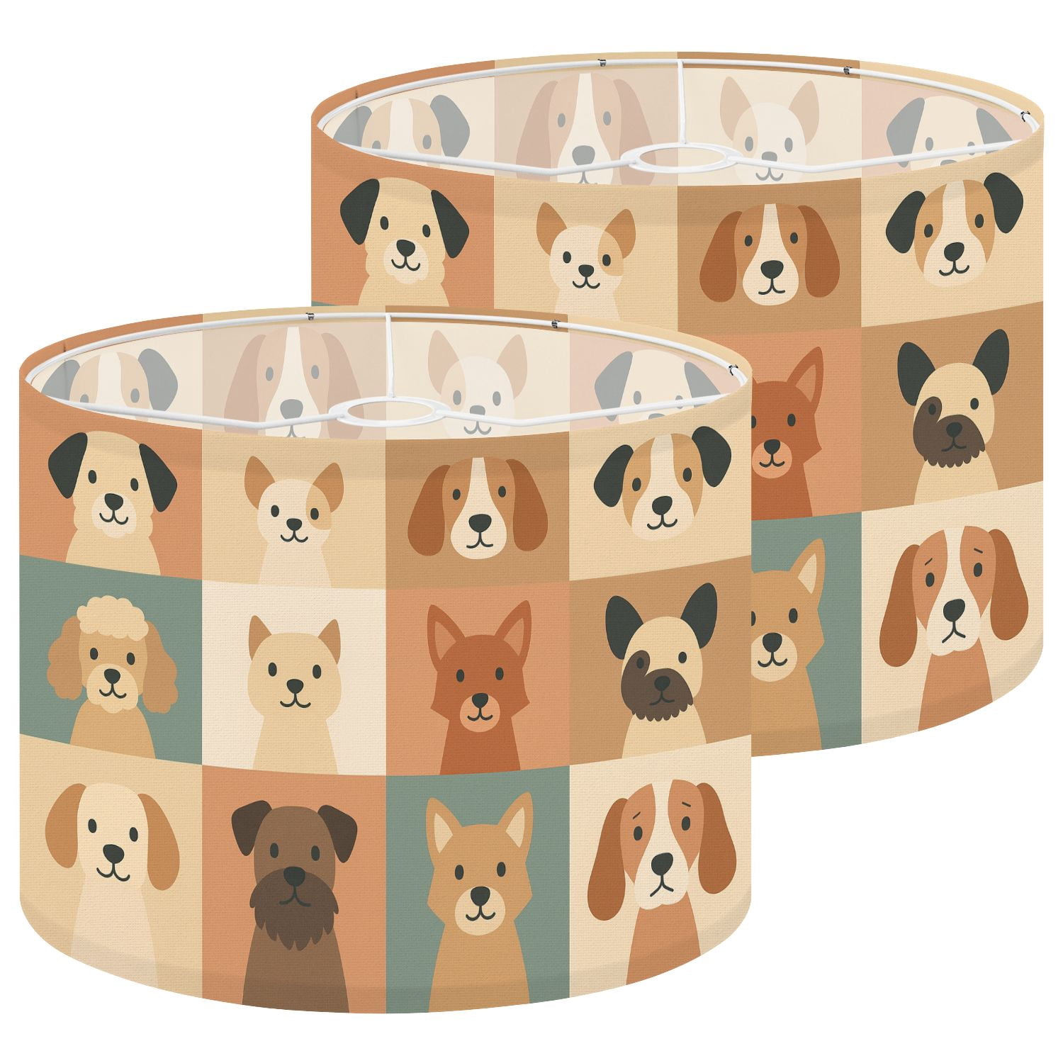 Lampshades 2 Pack Cute dogs for kids baby animals nursery poster for ...