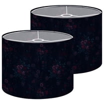 Lampshades 2 Pack Ink Rose Abstract Floral Onyx Roses Large Petals ...