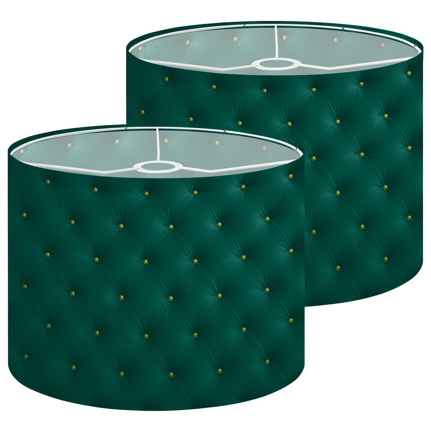 Lampshades 2 Pack Dark green color Deep emerald seamless for premium ...