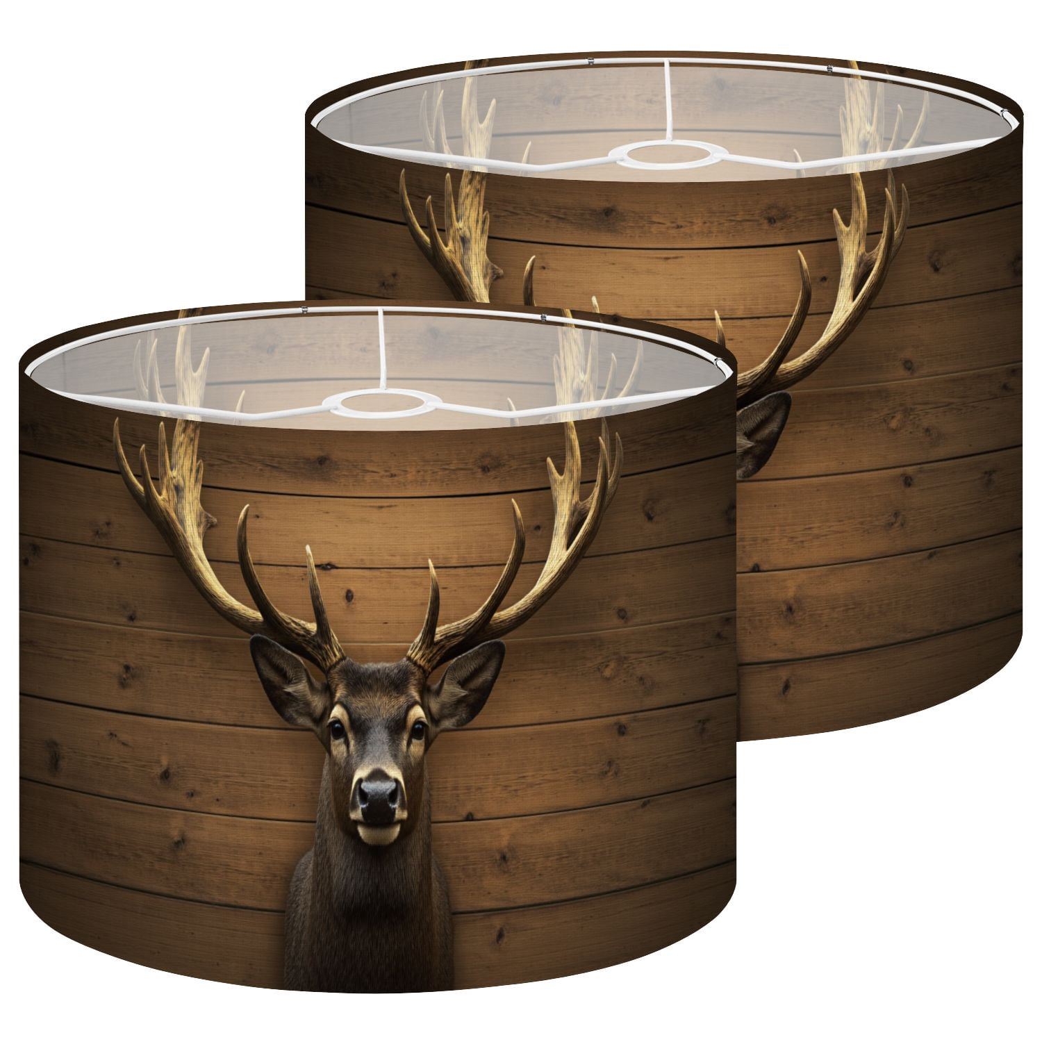 Lampshades 2 Pack Deer Rustic Cabin Country Hunting Wildlife Minimalist ...