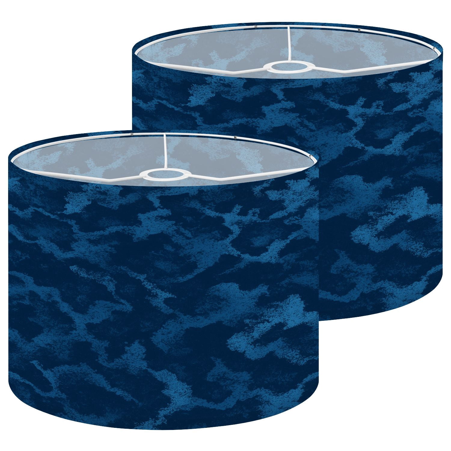 Lampshades 2 Pack Dirty blue navy Gruge texture seamless Watercolor ...