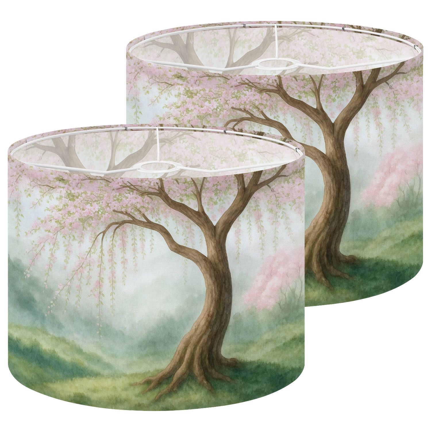 Lampshades 2 Pack Flowering tree willow branches For interior mural art ...