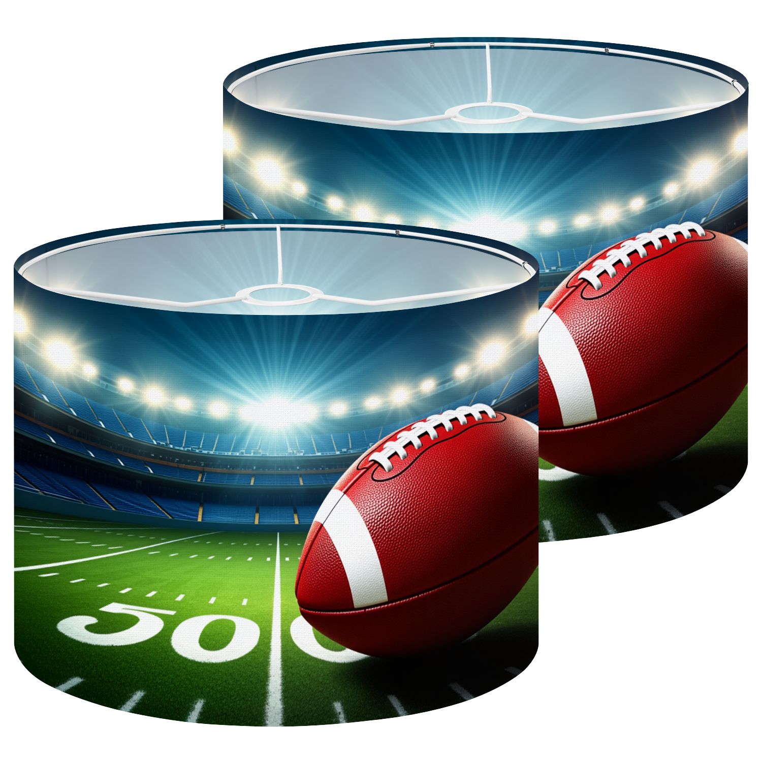 Lampshades 2 Pack Football field 13"x13"x10" Light Shade for Table ...
