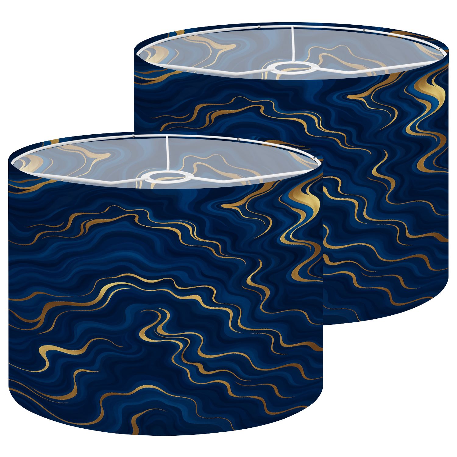 Lampshades 2 Pack Marble blue abstract Liquid indigo marbled texture 13 ...