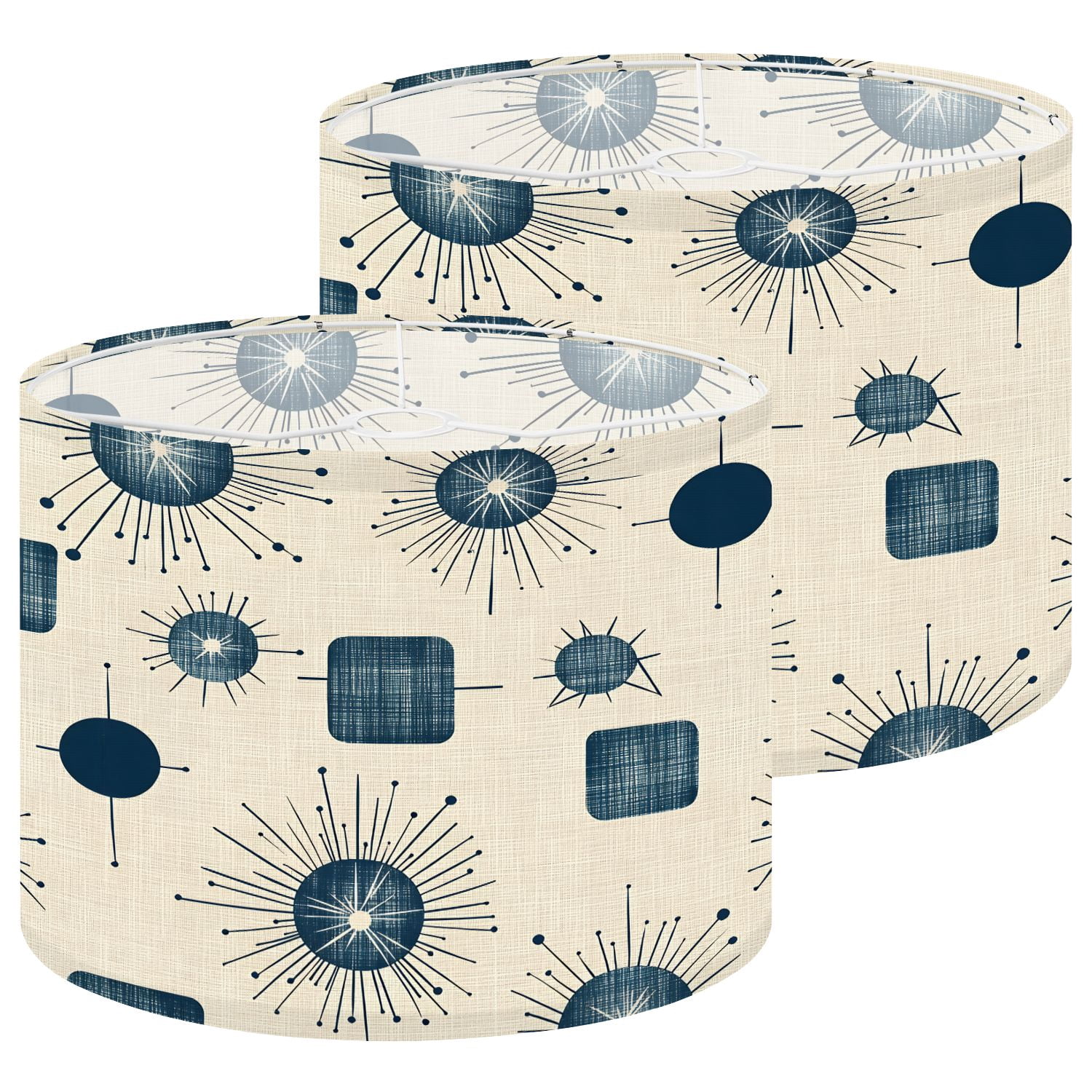 Lampshades 2 Pack Mid Century Atomic Starbursts Retro Abstract ...