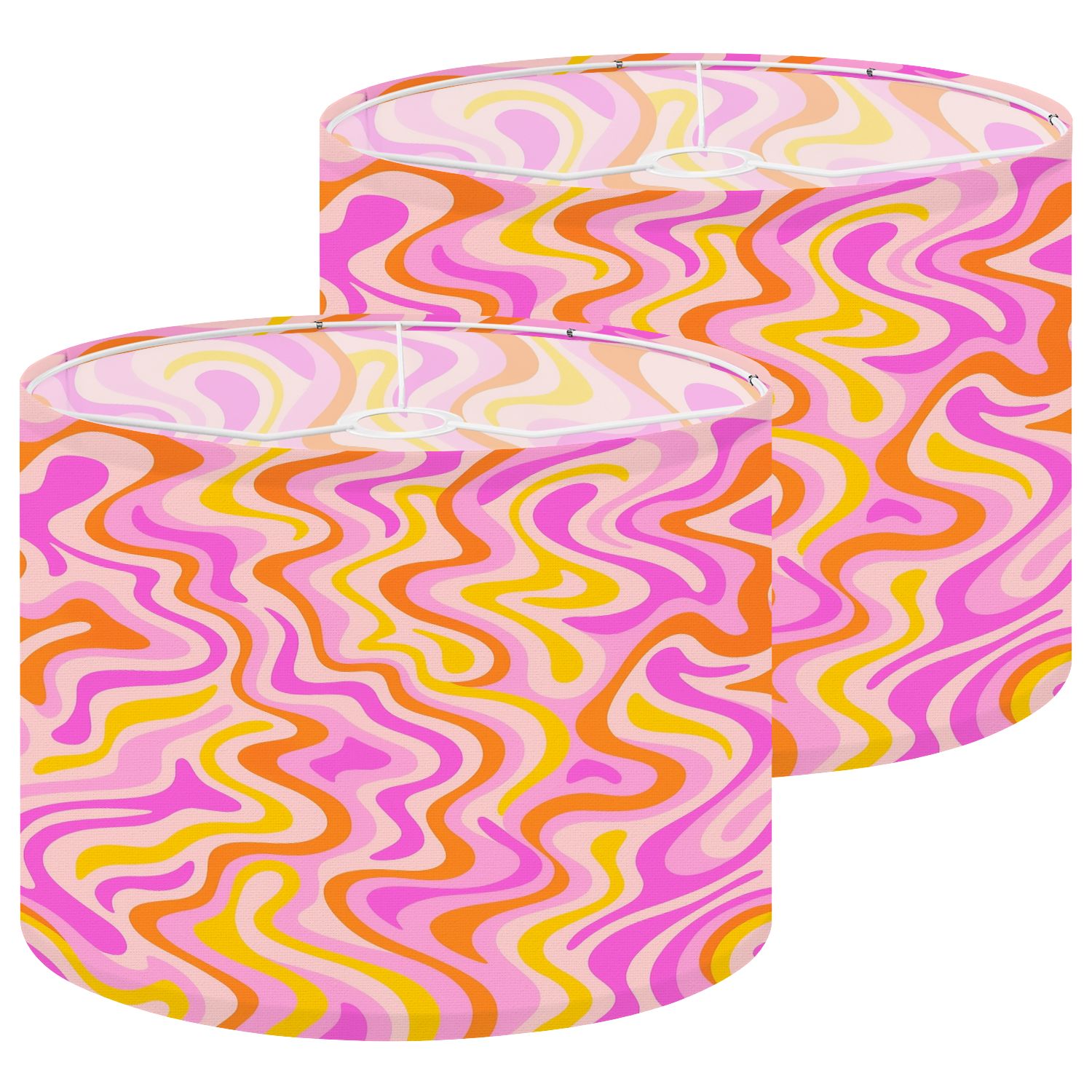 Lampshades 2 Pack Psychedelic swirl seamless 60s 70s style liquid ...