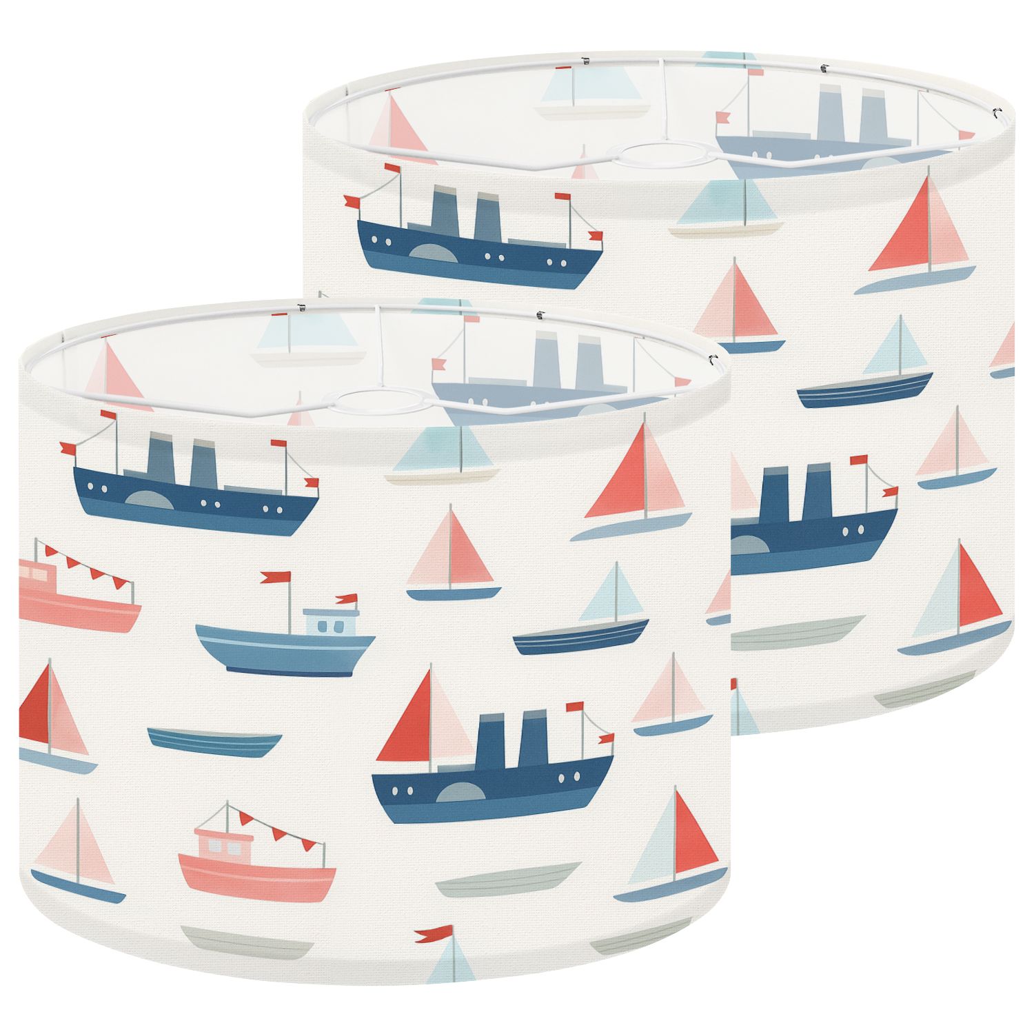 Lampshades 2 Pack Ship nautical elements Ships boats Sea theme paper 13 ...