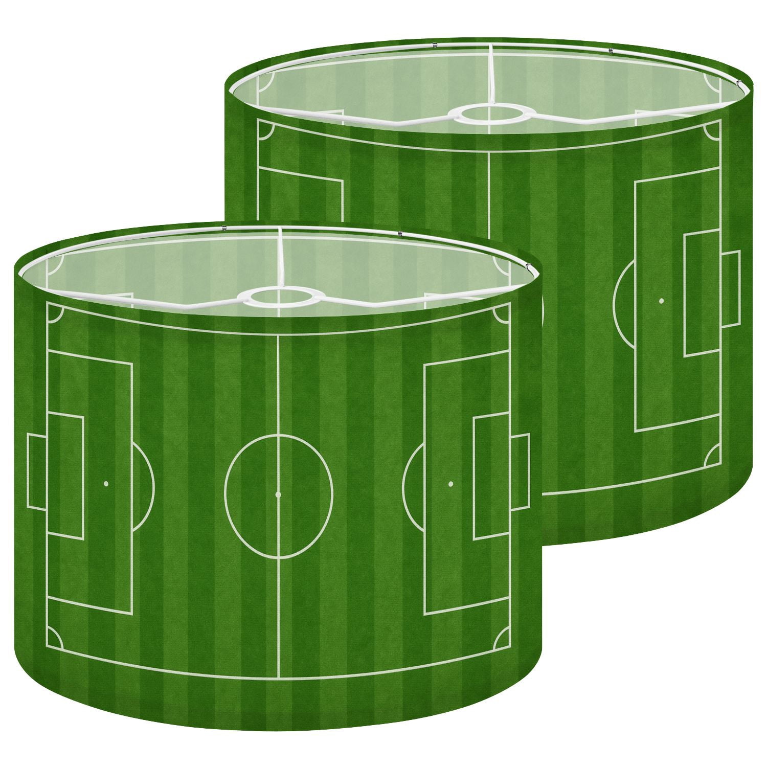 Lampshades 2 Pack Soccer field Football stadium green grass painted ...