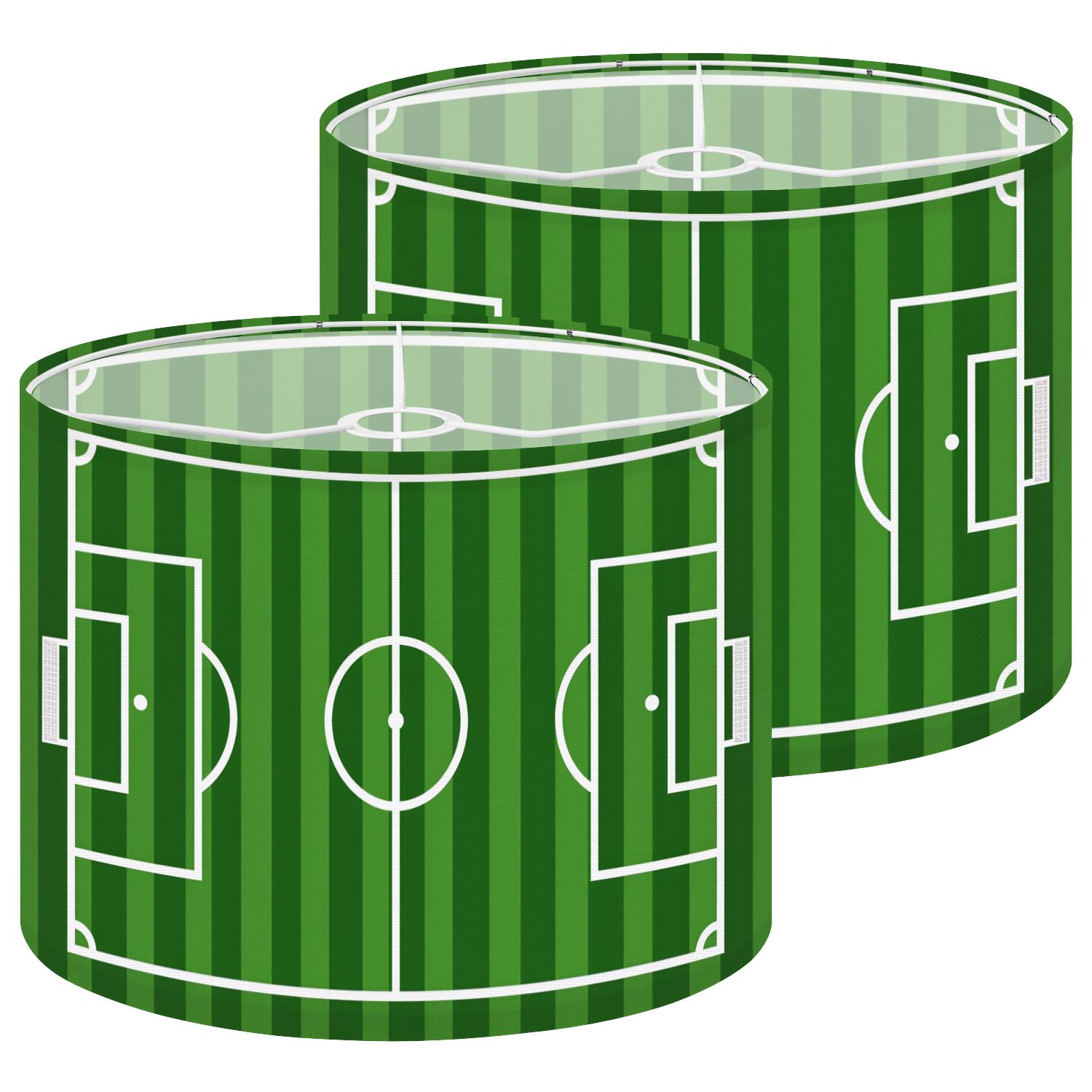 Lampshades 2 Pack Soccer field Football stadium green grass painted ...