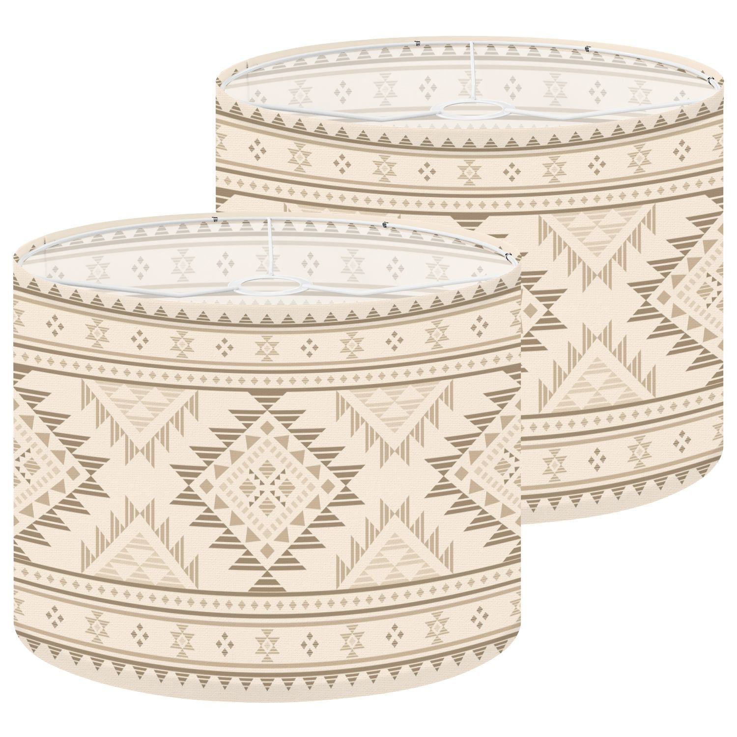 Lampshades 2 Pack Southwest geometric Mexican tribal ethnic 13"x13"x10 ...