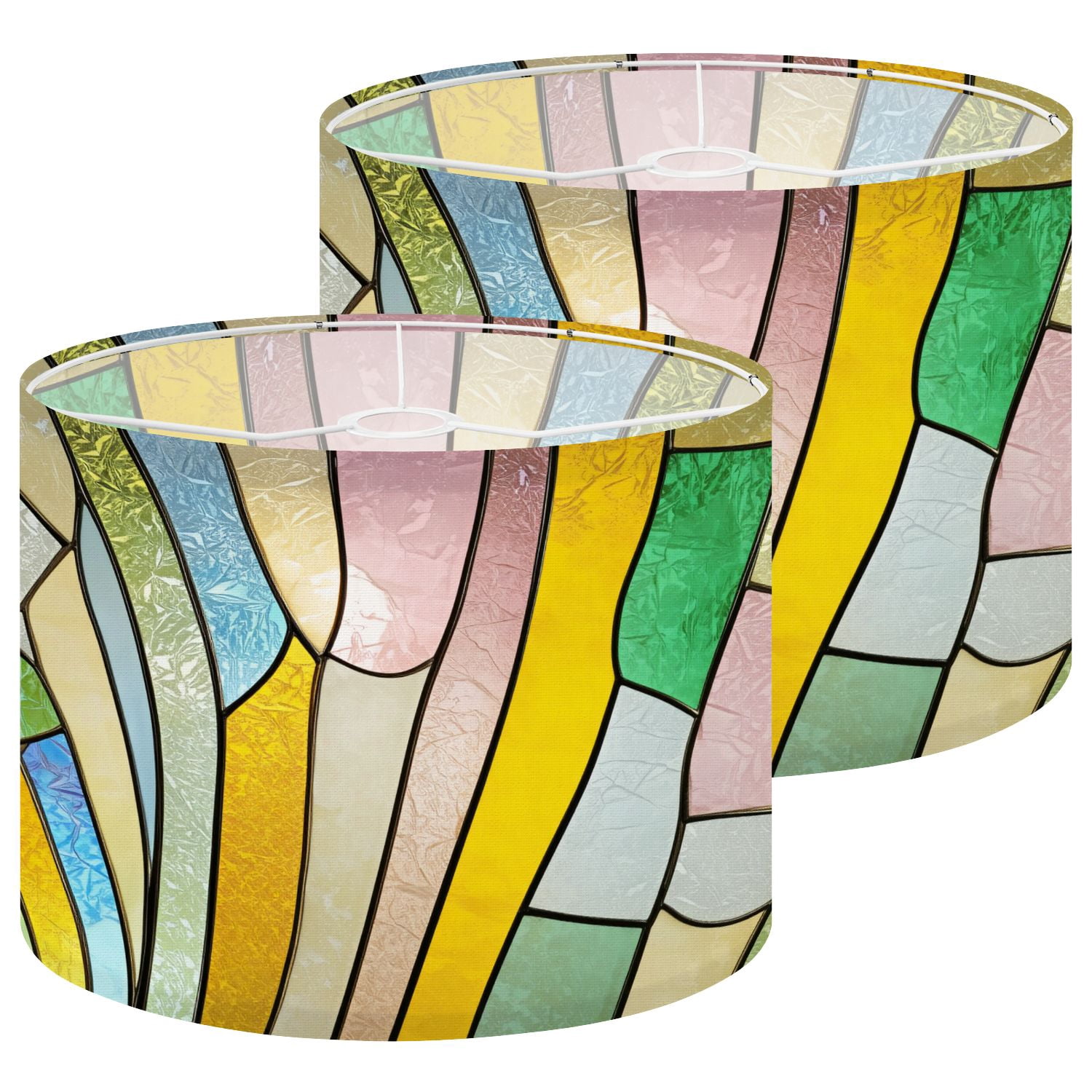 Lampshades 2 Pack Stained glass window 13"x13"x10" Light Shade for ...