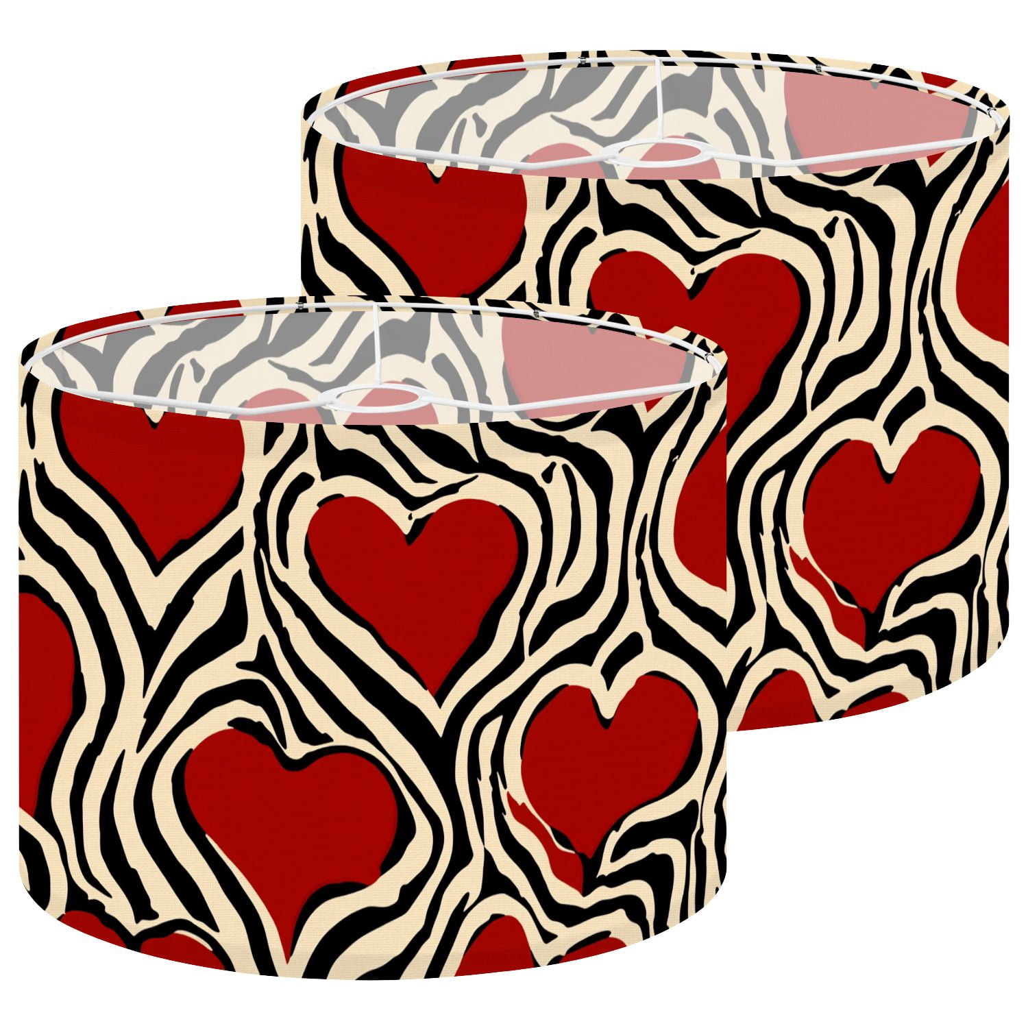 Lampshades 2 Pack Y2k Coquette Vintage Collage Aesthetic Hearts Red ...