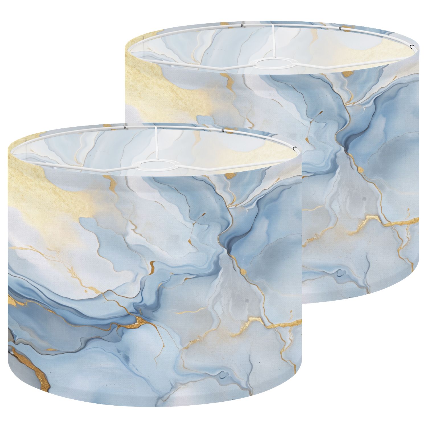 Lampshades 2 Pack blue gemstone marble agate quartz orange yellow 13 ...