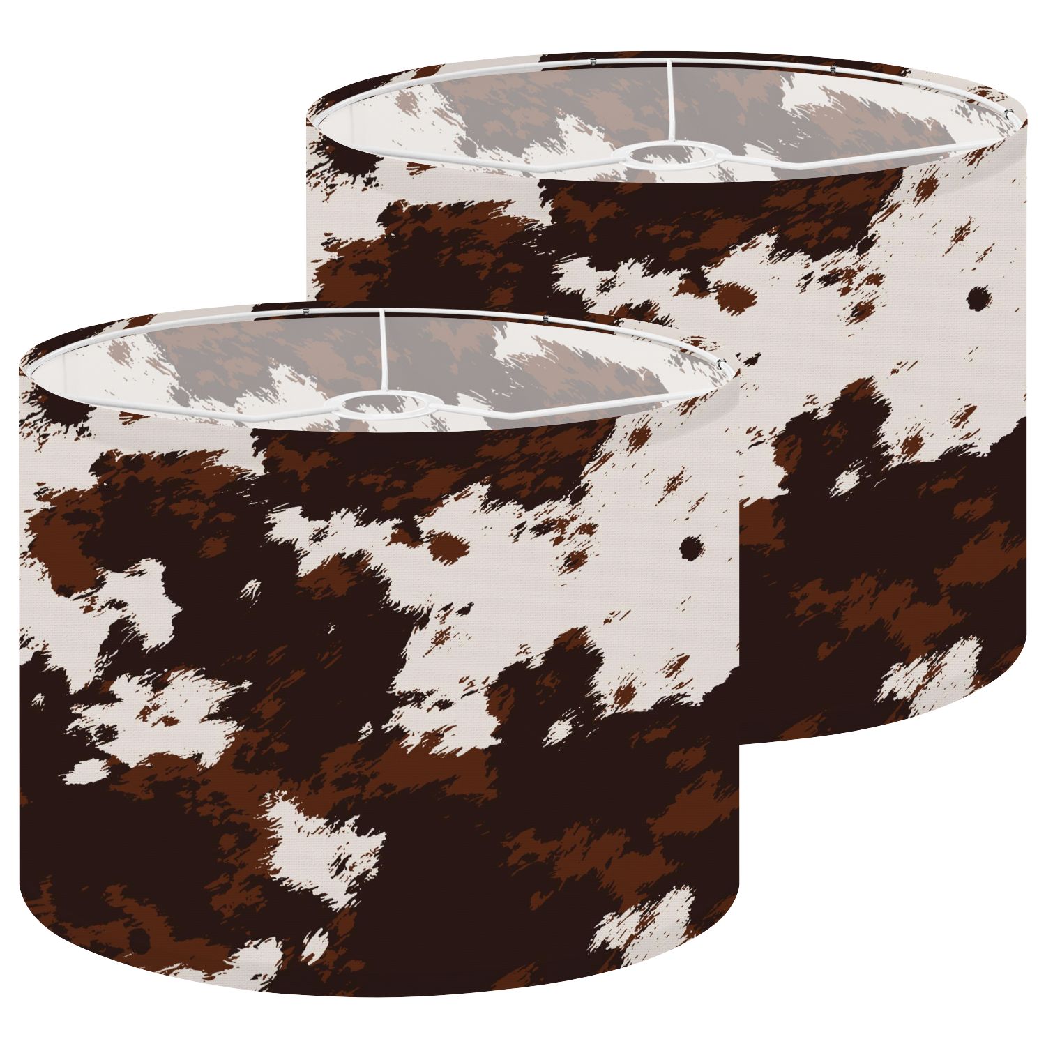 Lampshades 2 Pack cow buffalo wild cowboy horse leather natural print ...