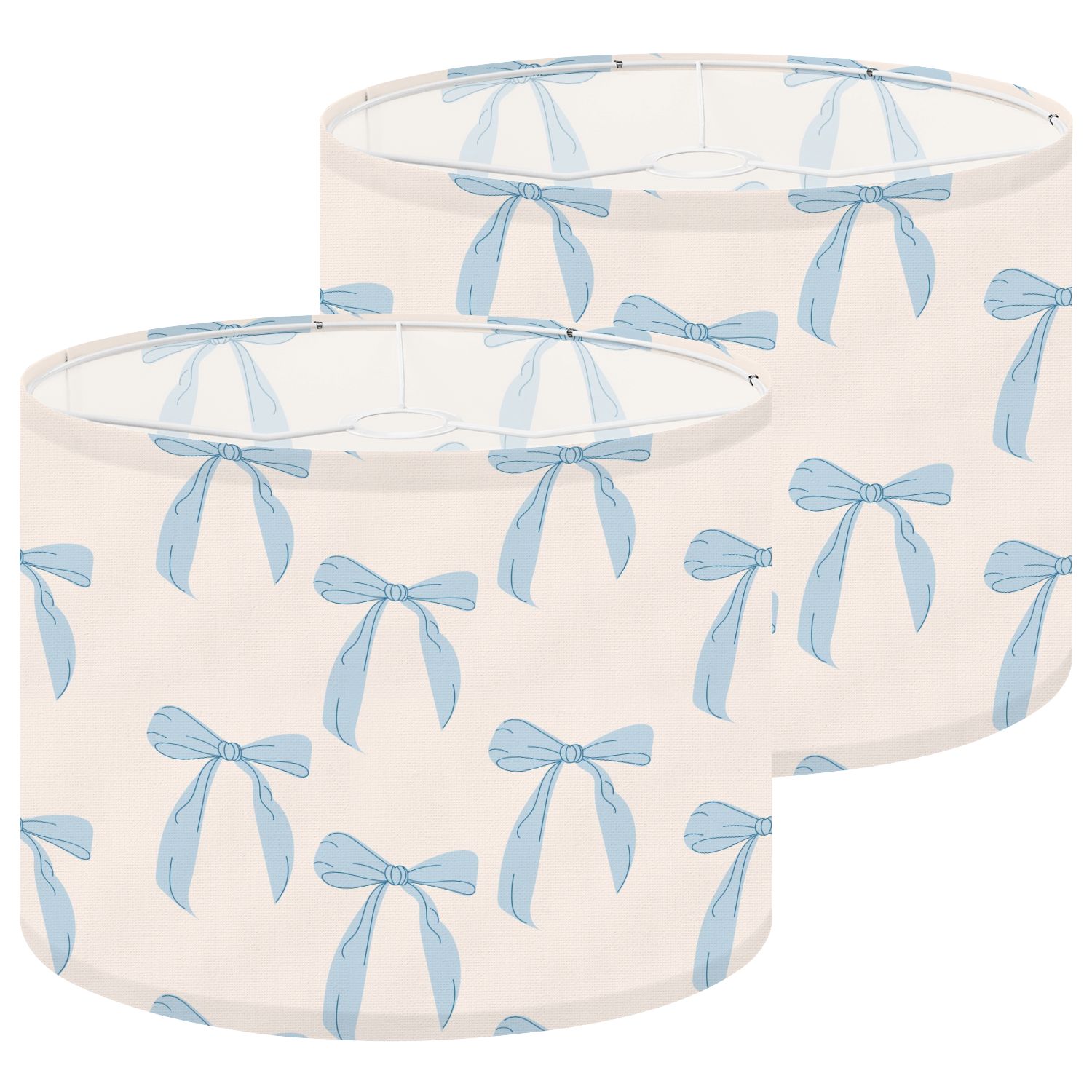 Lampshades 2 Pack cute blue bows Trendy hair braiding accessory Hand ...