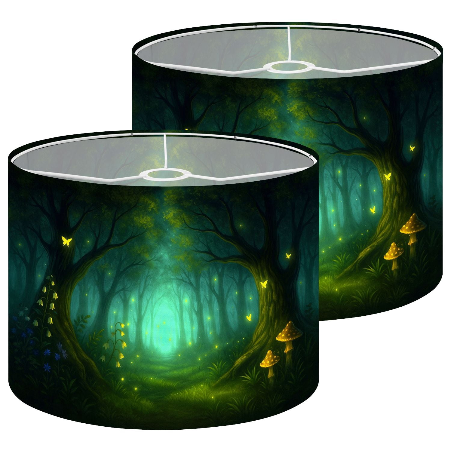 Lampshades 2 Pack fantasy fairy forest 13"x13"x10" Light Shade for ...