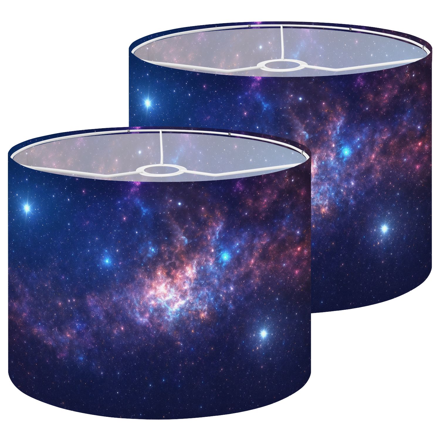 Lampshades 2 Pack galaxy stars 13"x13"x10" Light Shade for Table Lamps ...