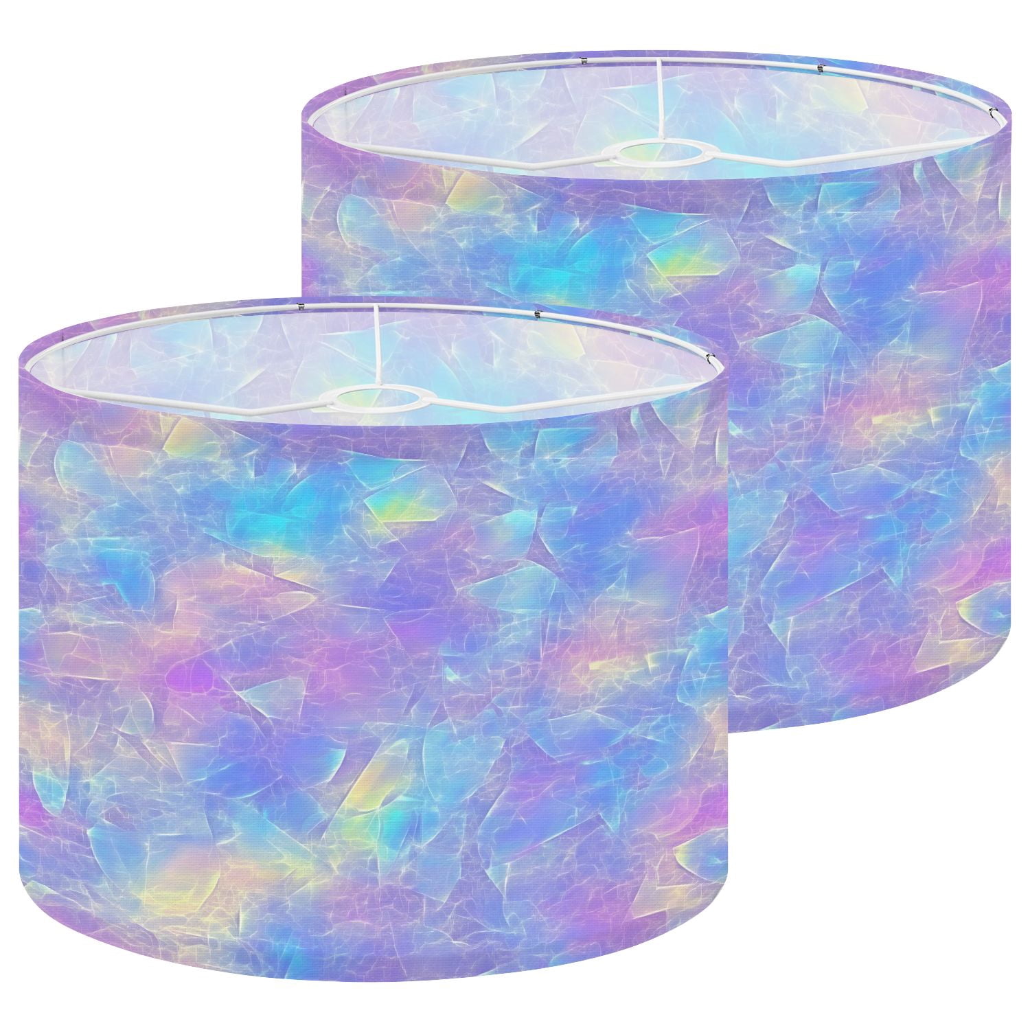 Lampshades 2 Pack iridescent rainbow light for print 13"x13"x10" Light ...