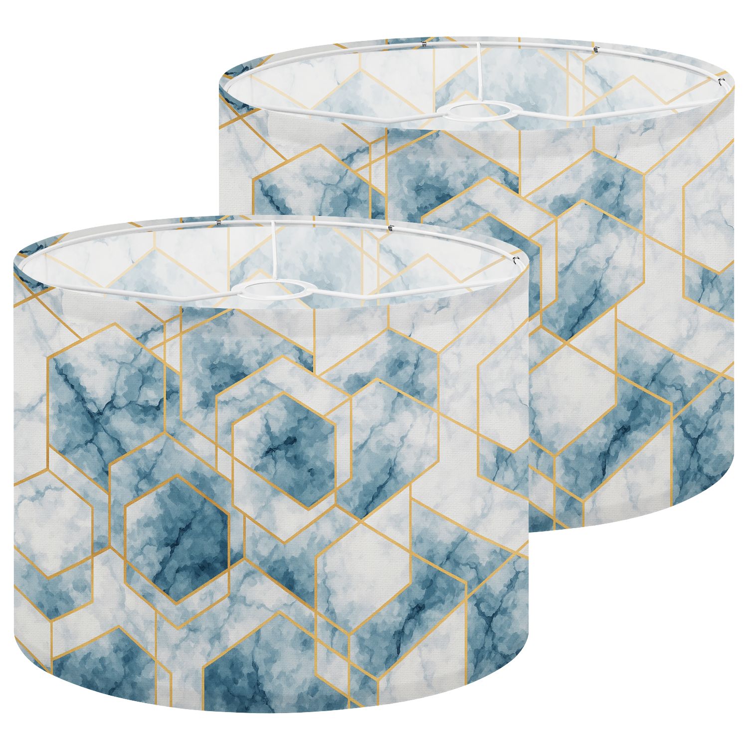 Lampshades 2 Pack seamless geometric art gold glitter lines marble ...