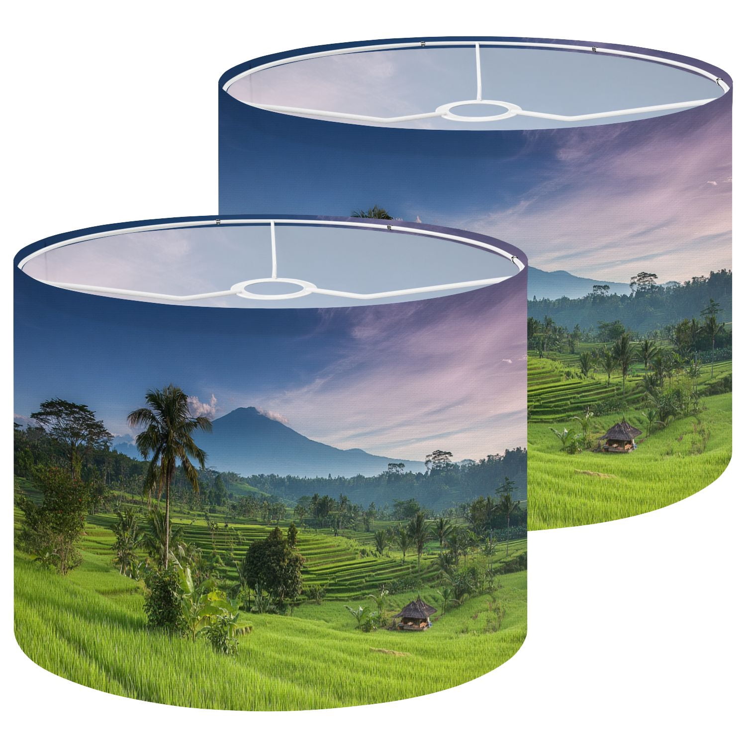 Lampshades 2 Pack terrace rice field bali indonesia rice paddys ...
