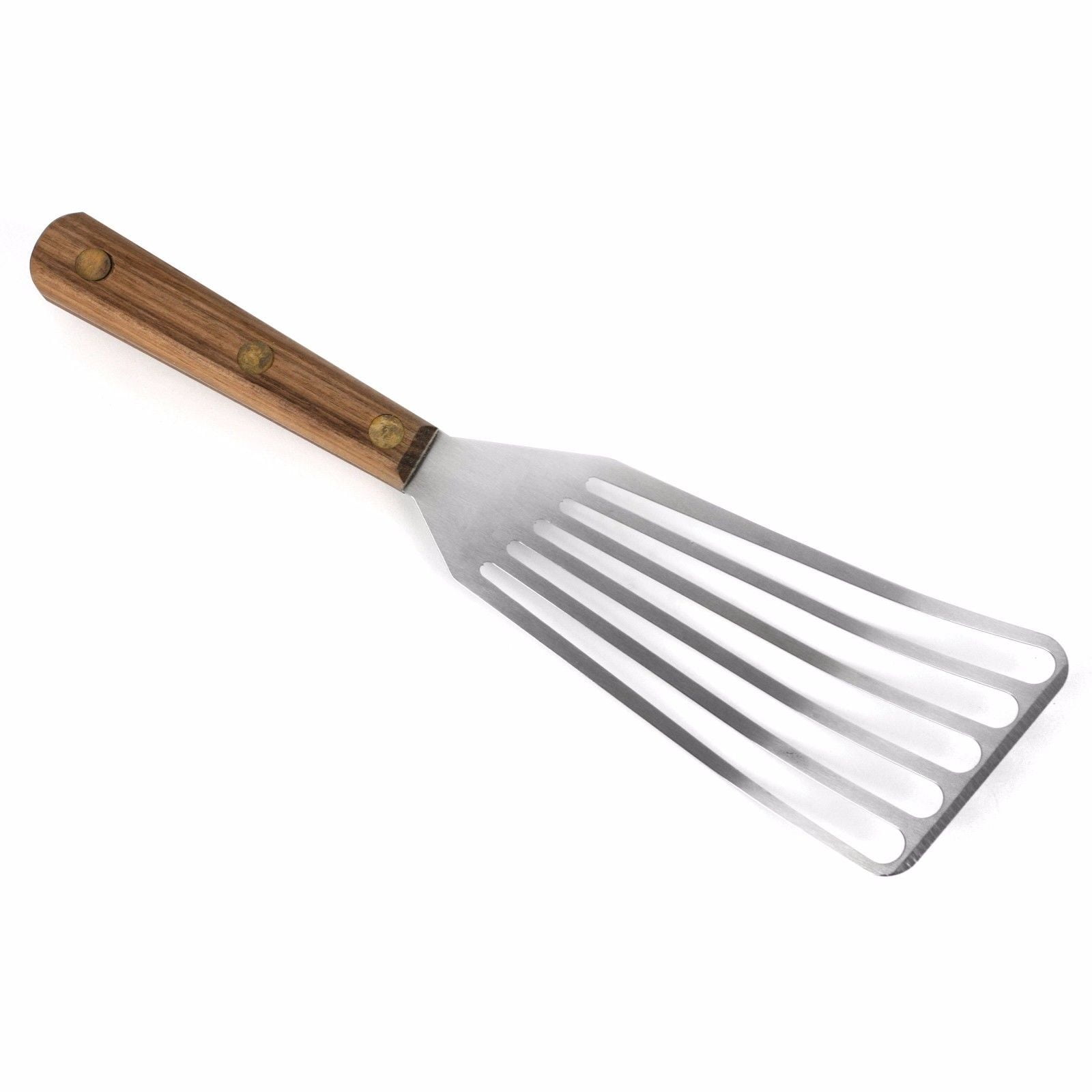 Lamson Walnut 6.5" Flexible Stainless Steel Slotted Fish Spatula - Left ...