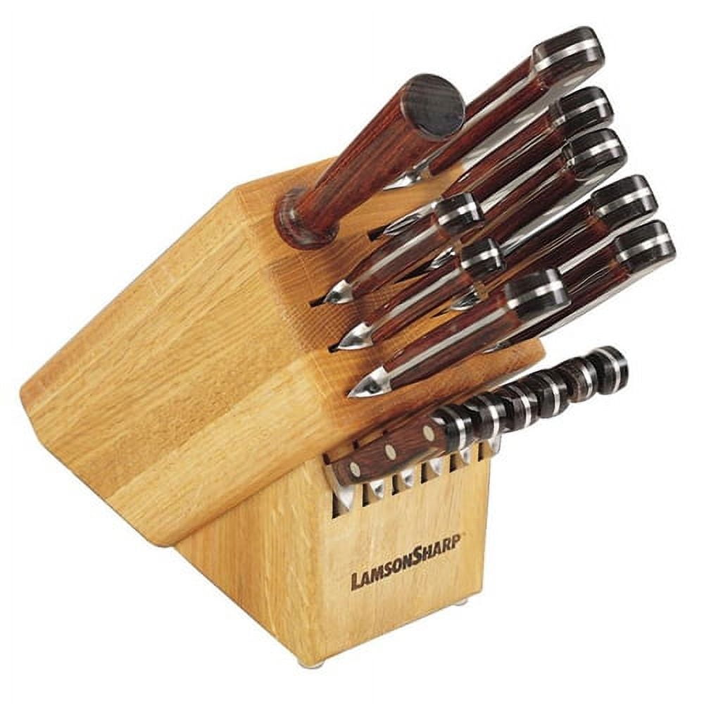 LamsonSharp Silver Forged 16-Piece Knife Block Set - Walmart.com