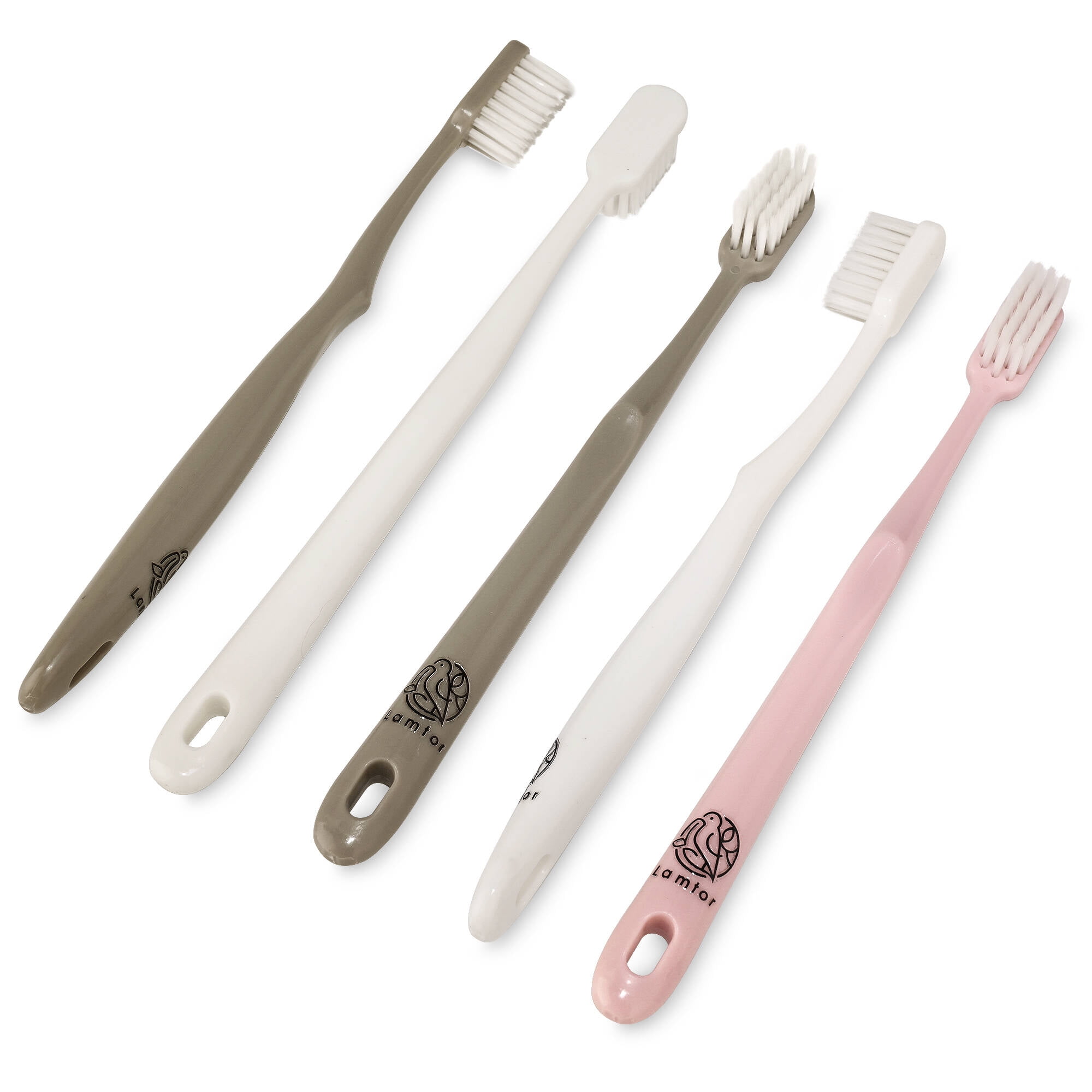 Lamtor Adult Extra Soft Toothbrush with Soft Bristles, (Pack of 5 ...