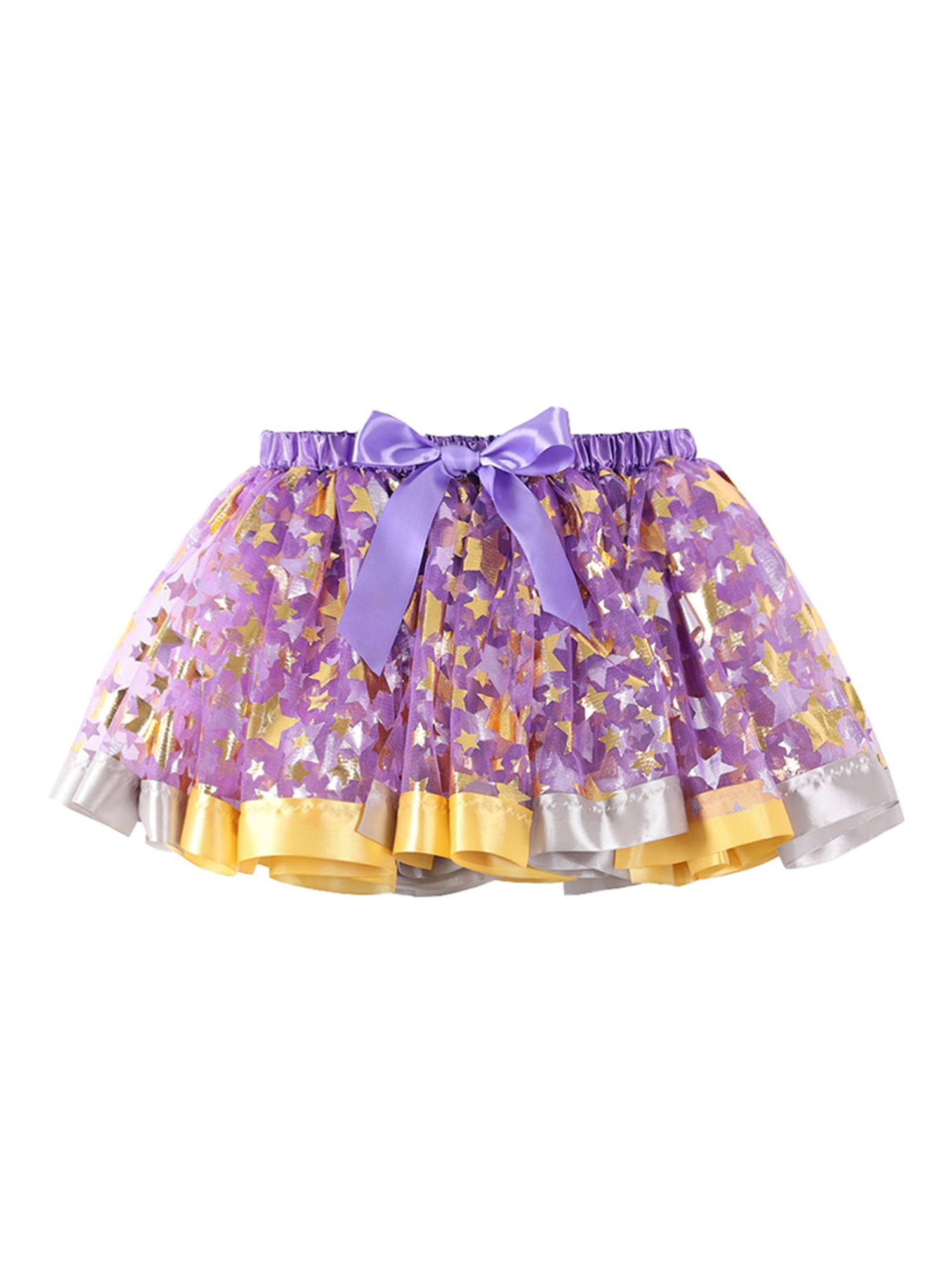 Lamuusaa Kid Girls Dance Skirt Children's Mesh Short Tutu Skirt Party ...