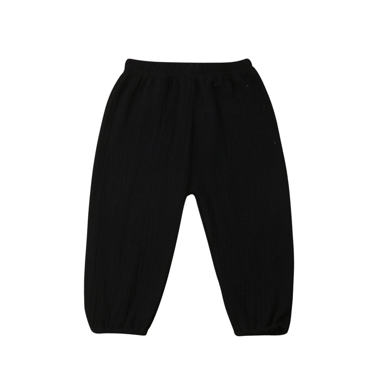 Lamuusaa Toddler Boy Girl Long Pants Loose Harem Wrinkled Cotton and ...