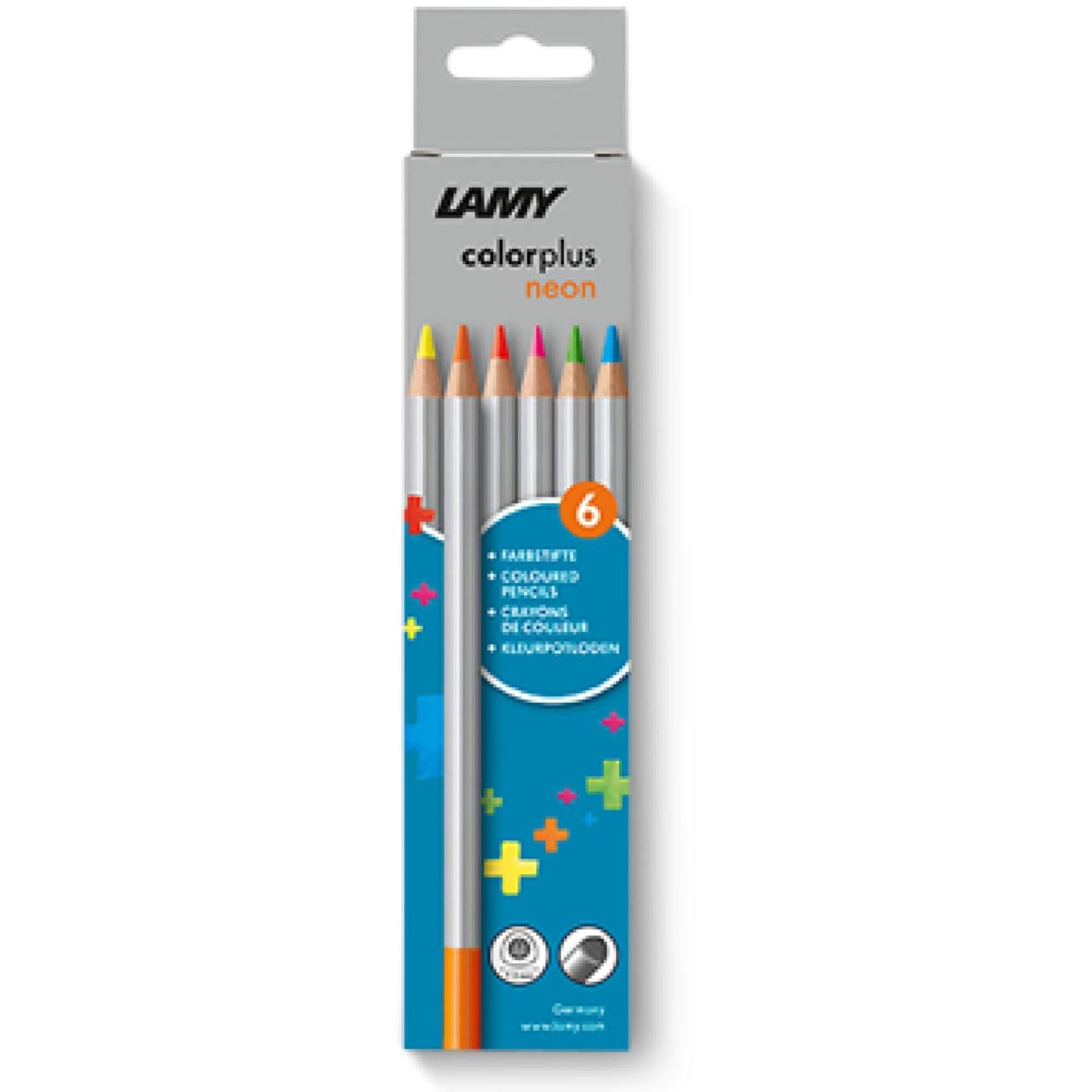Lamy L4035193 Colorplus Neon Triangular Color Pencils, Pack of 6 ...