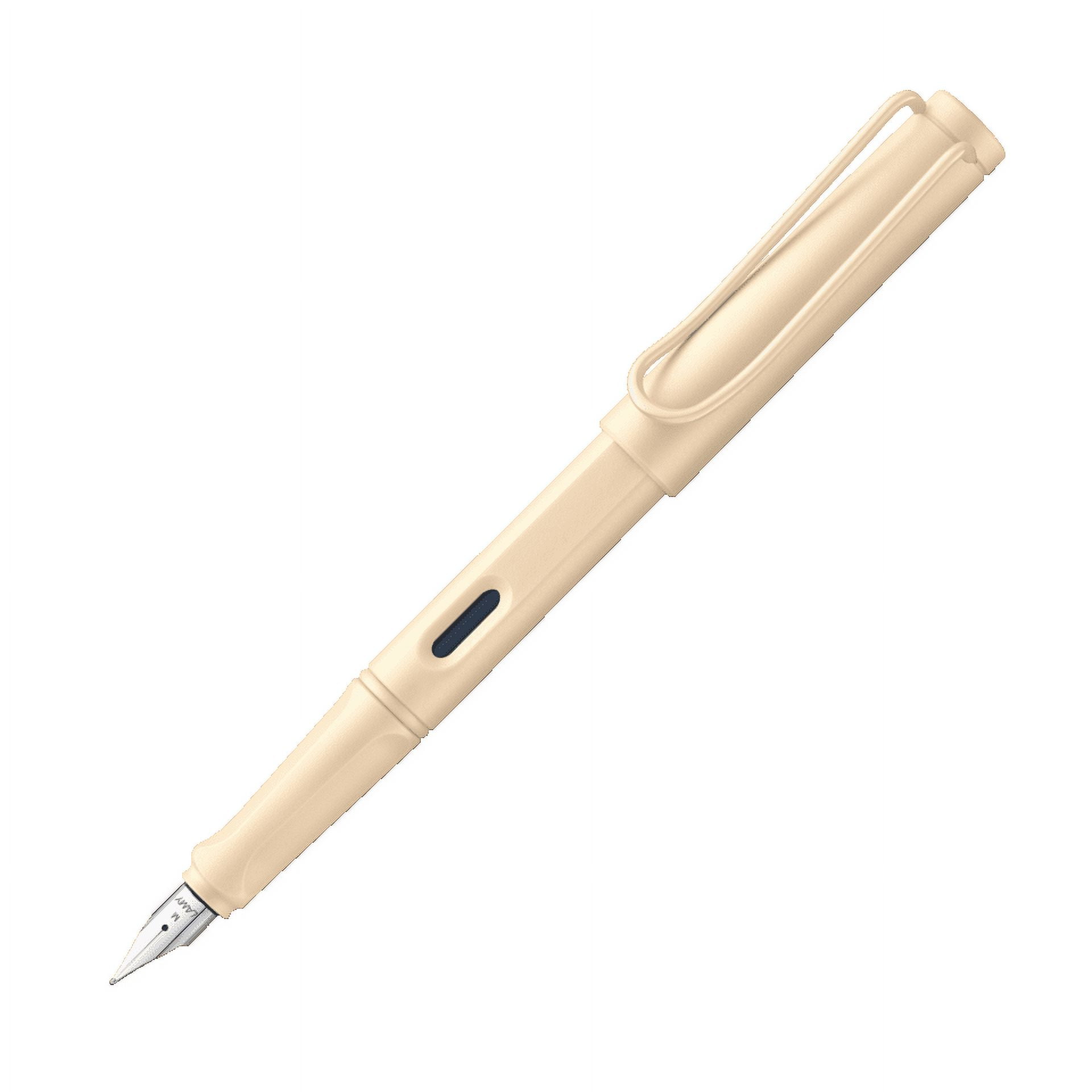 Lamy Safari Cream Fountain Pen, Medium Nib, Refillable, Includes Ink ...