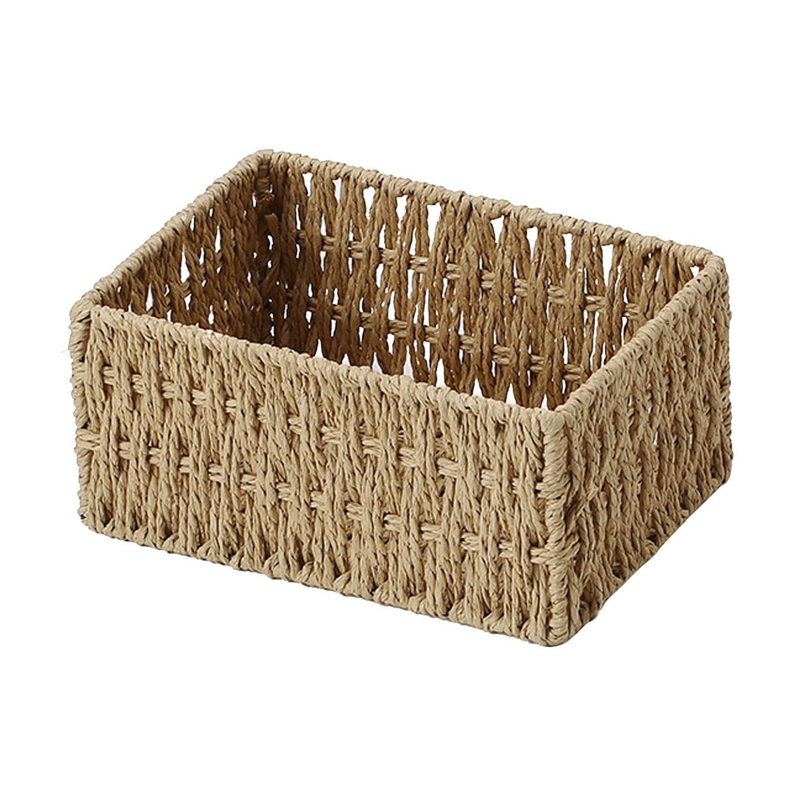 LanChuBo Plastic Wicker Baskets Hand Woven Plastic Wicker Basket ...