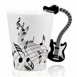 LanHong 13.5 Ounce Guitar Mug Music Note Coffee Mug Ceramic Guitar ...