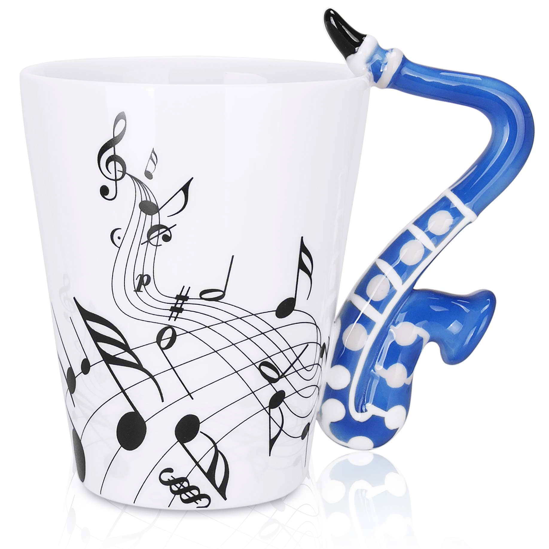 CafePress - Jazz Man Sax Saxophone Mug - 11 oz Ceramic Mug - Novelty ...