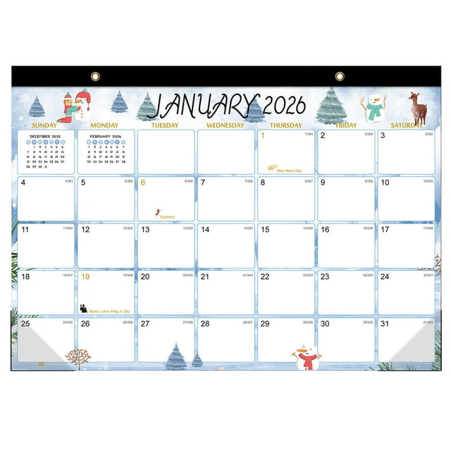 LanSuare 2026 Wall Calendar, 18 Months Calendar 2026, 17" x 12" Jan ...