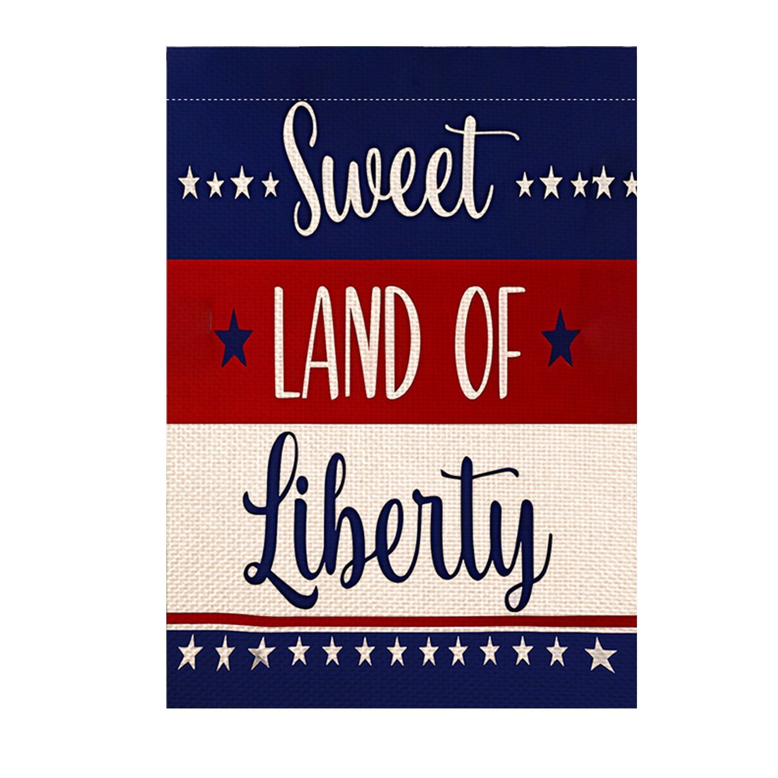 LanSuare Double-Sided Linen Garden Flag, Patriotic Outdoor Yard Decor ...