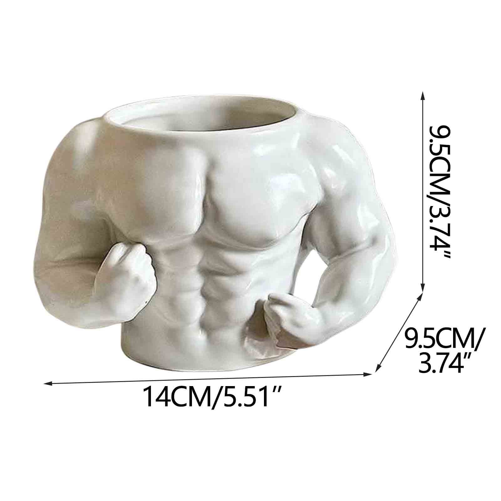 LanSuare Fitness Themed Planter, Muscle Man Sculpture Planter, Sports ...