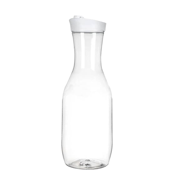 LanSuare Plastic Water Carafe, Flip Lid Pitcher, Clear Beverage ...