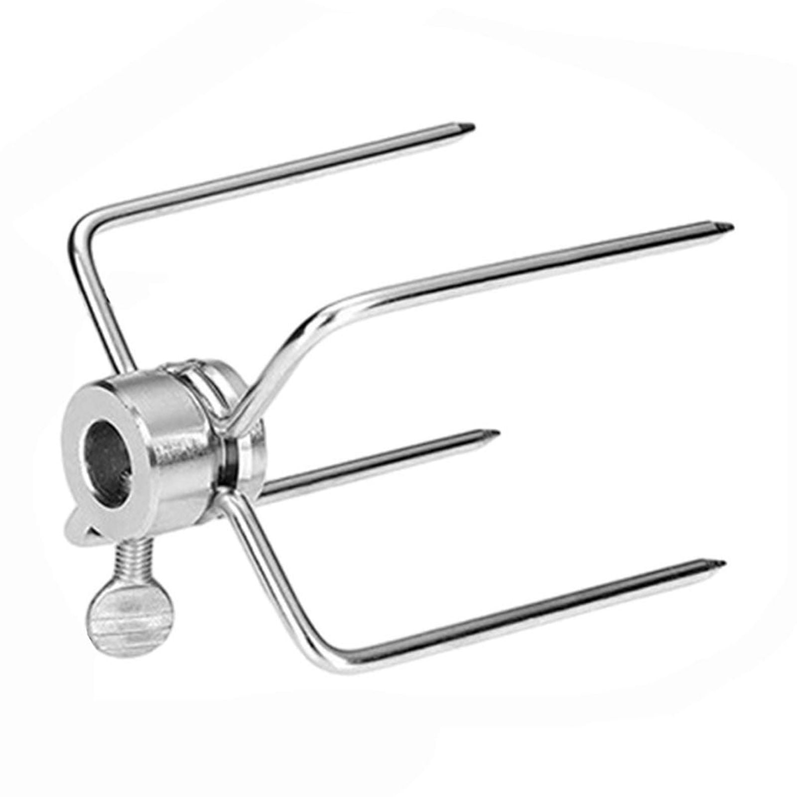 LanSuare Stainless Steel BBQ Meat Clips, Locking Skewer Holders - Grill ...
