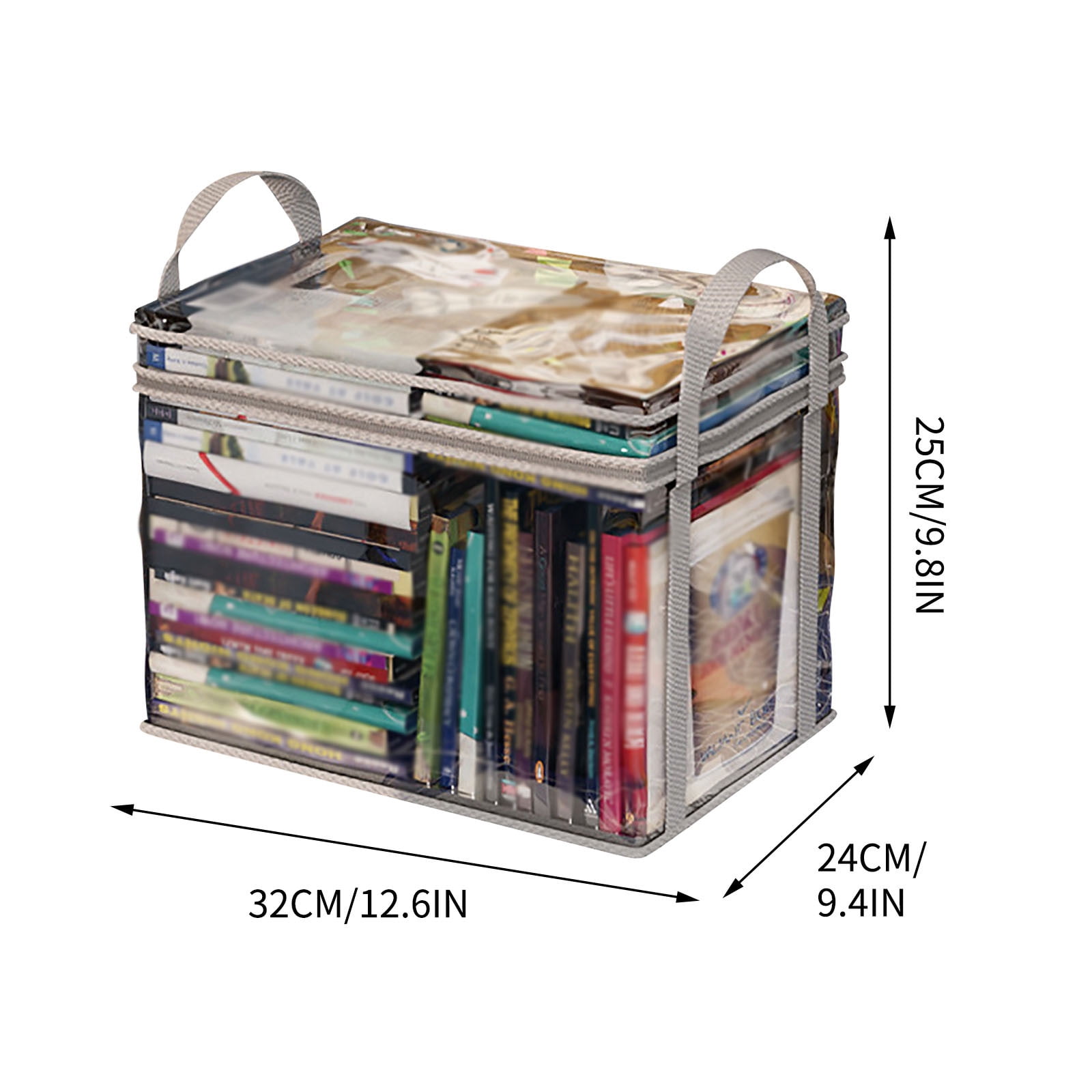 LanSuare Transparent Book Storage Box, Waterproof Organizer for ...