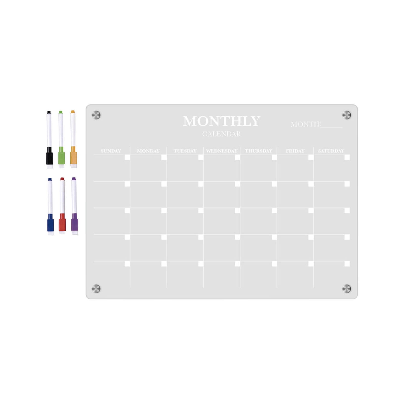 LanSuare Transparent Memo Board with Pen & Magnetic Stickers, Home ...
