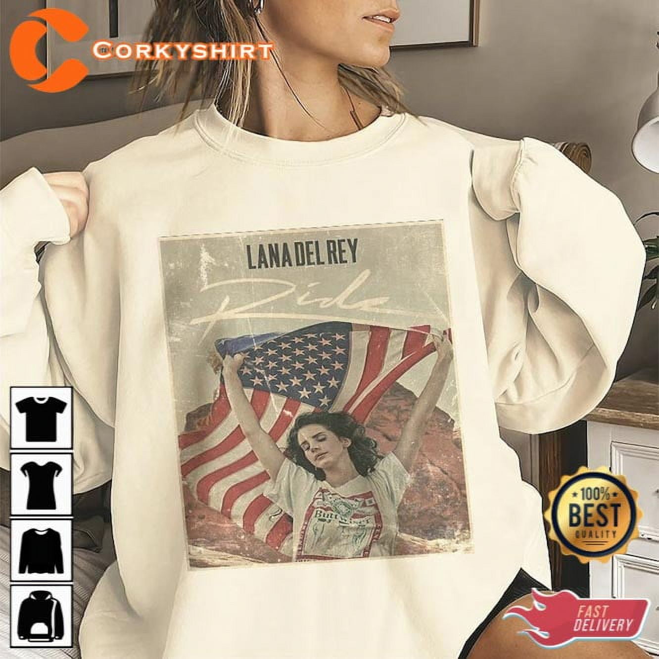 Lana Del Rey Singer Born To Die Retro Kraft Paper Vintage Shirt ...
