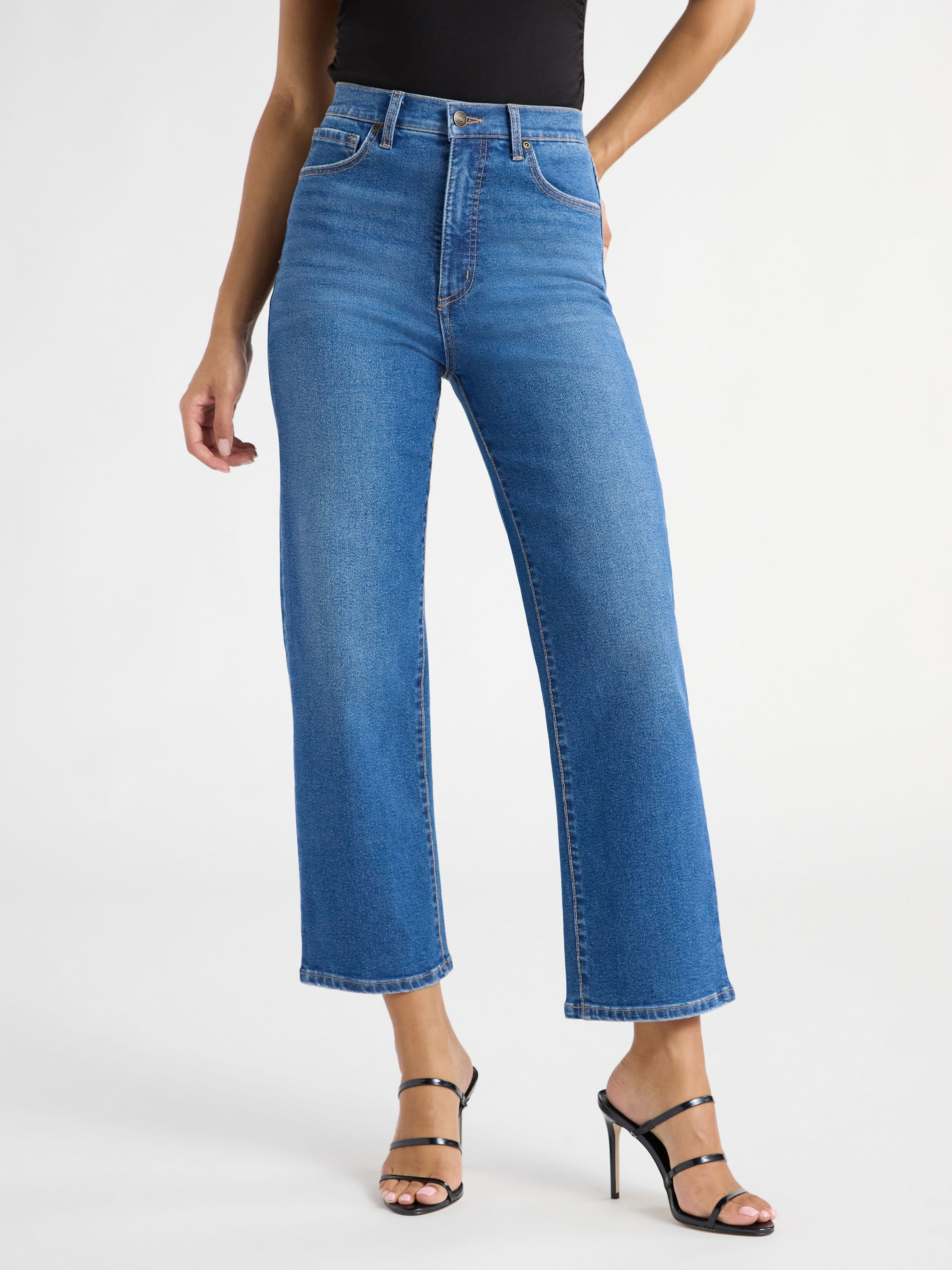 Sofia Jeans Women's and Women's Plus Lana Relaxed High Rise Jeans, 26" Inseam, Sizes 0-28W ...