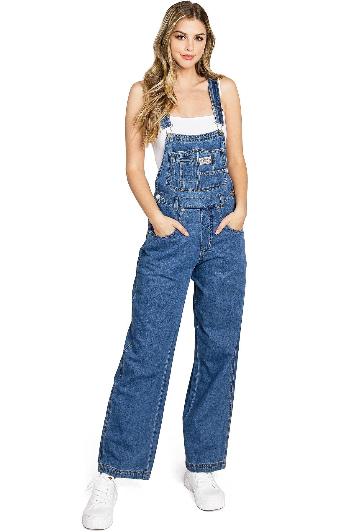 Lana Roux 90s Retro Dungaree Utility Denim Twill Jumpsuit Overalls ...