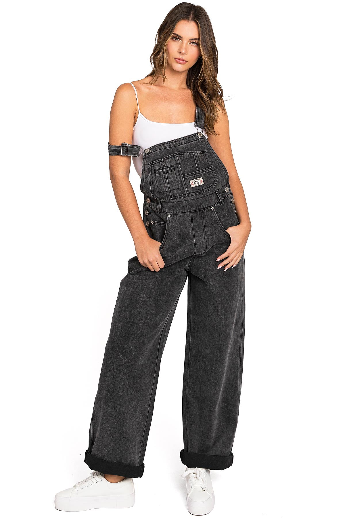 Lana Roux 90s Retro Revolt Dungaree Utility Denim Twill Jumpsuit ...