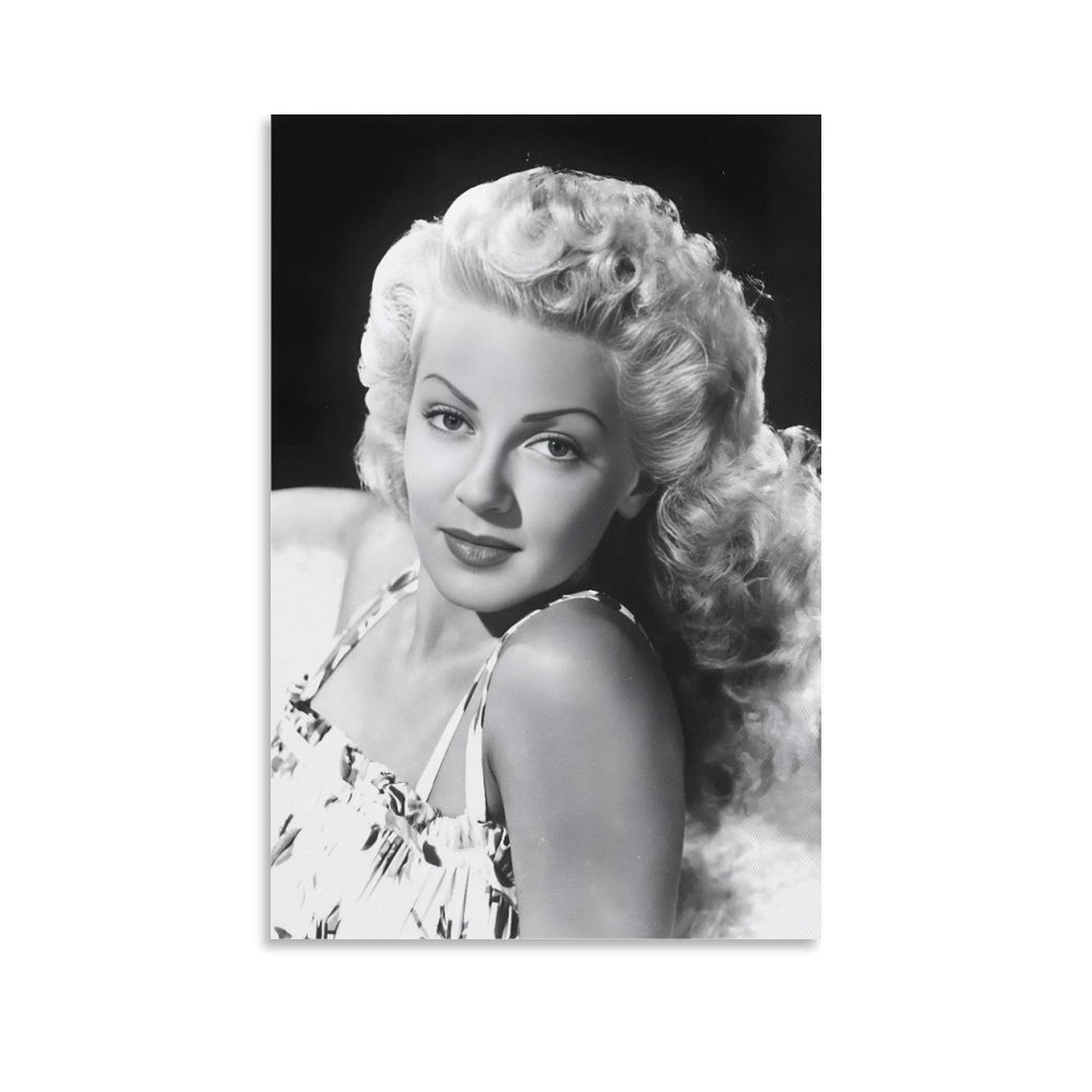 Lana Turner Black And White Retro Poster of US Drama Actor Artworks ...